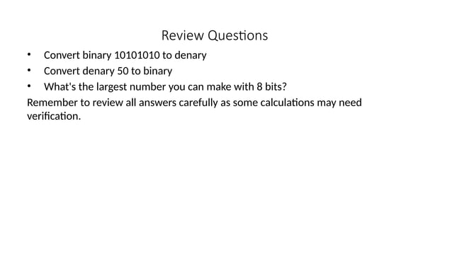 Binary-and-Denary-Numbers presentation | PPTX