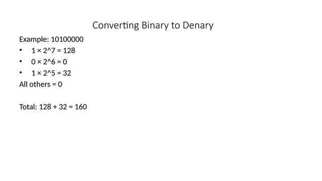 Binary-and-Denary-Numbers presentation | PPTX