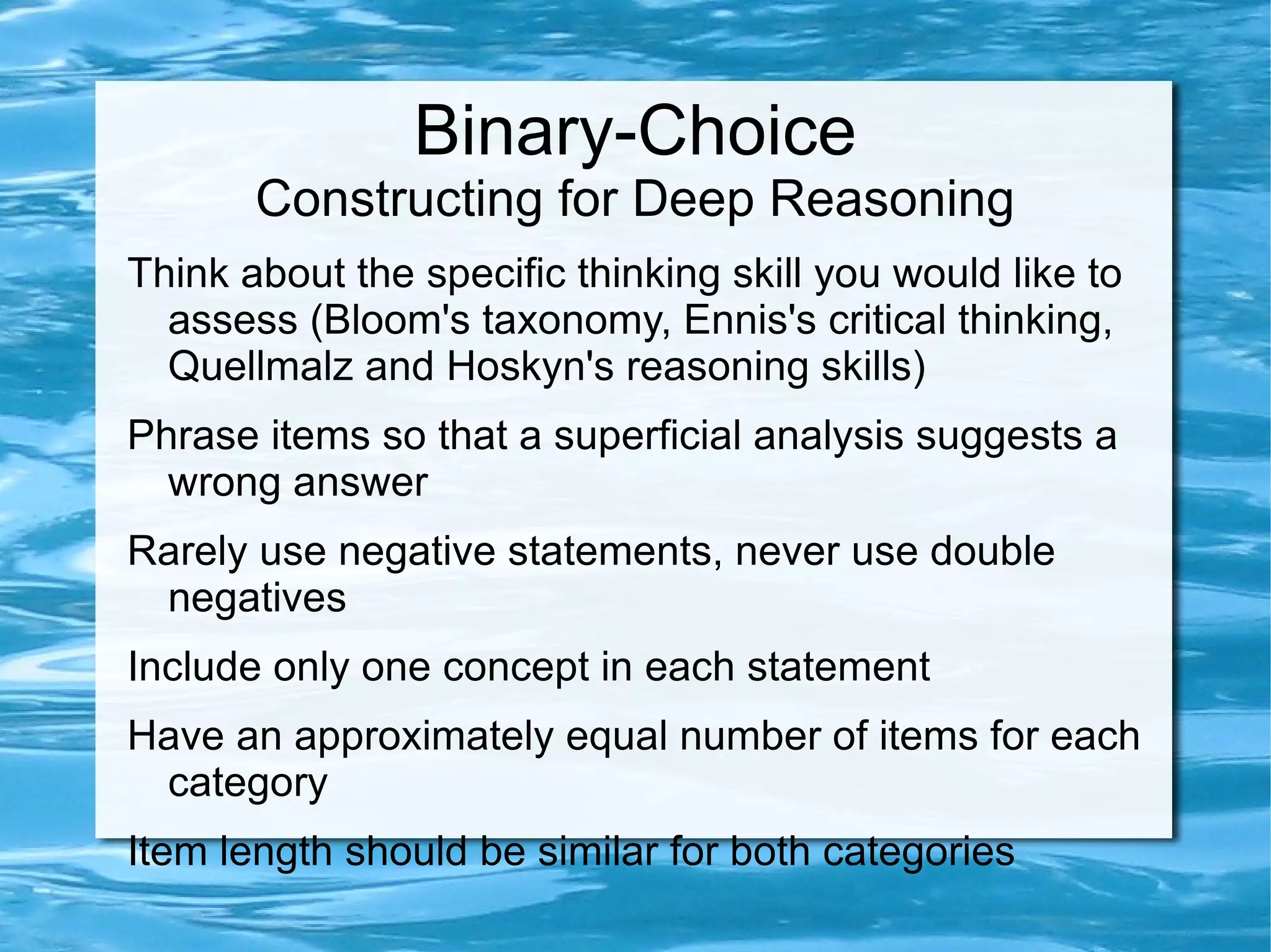 Binary Choice Presentation | PPT