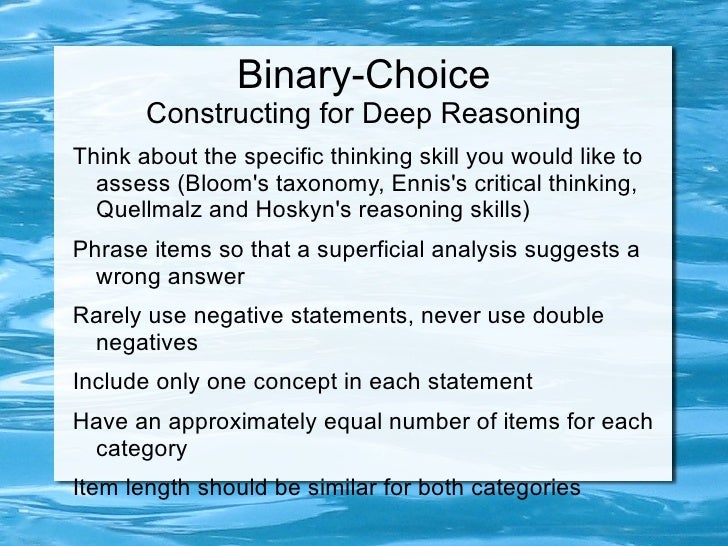 Binary Choice Presentation Binary Choice Presentation