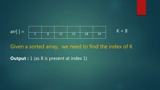 Binary search | PPT