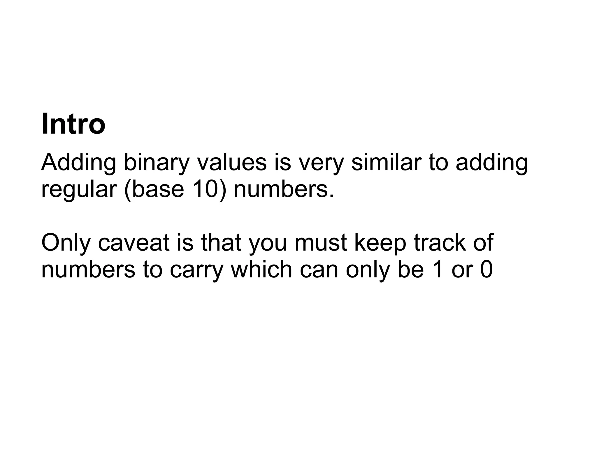 Binary Addition | PDF