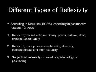 Social Research: Binary and reflexivity | PPTX