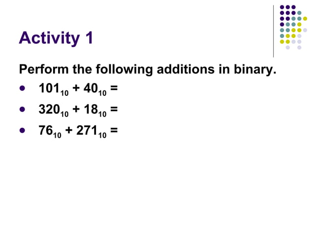 Binary Arithmetic | PPT