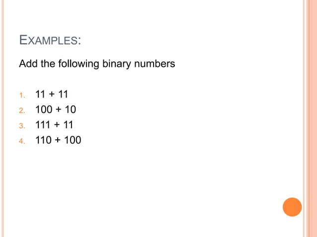 Binary arithmetic | PPTX