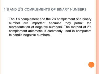 Binary arithmetic | PPTX