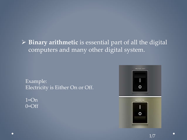 Binary Arithmetic Presentation About Binary Numbers 2015 Ppt