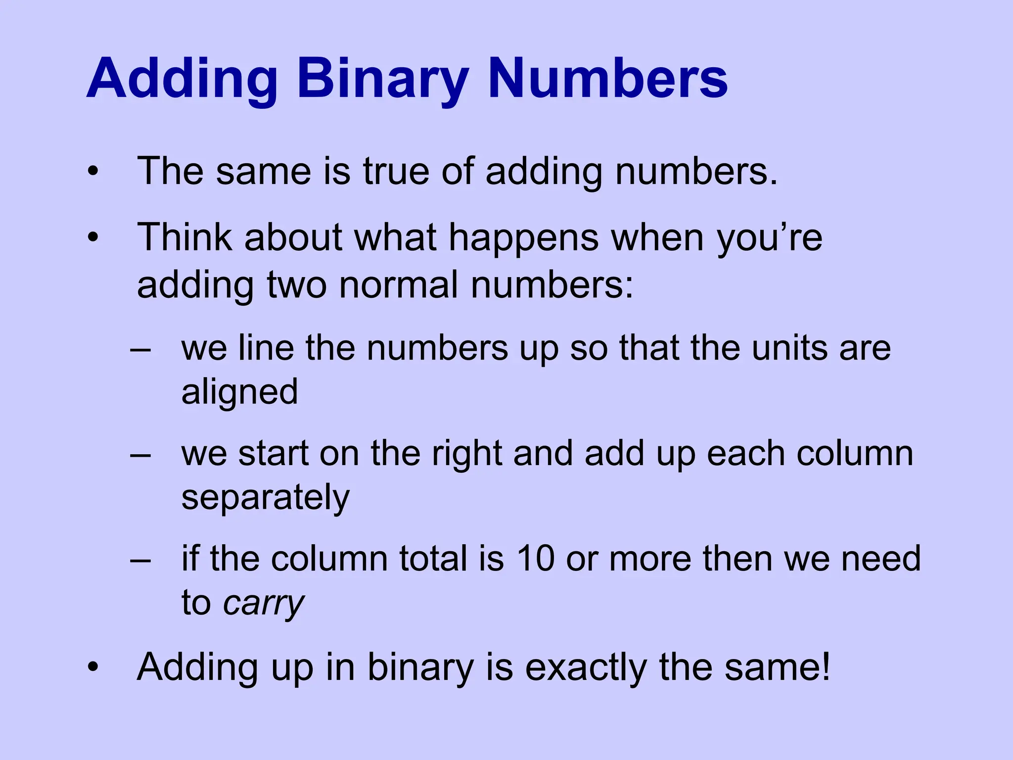 Binary Arithmetic And Algebra Basicsppsx 5419
