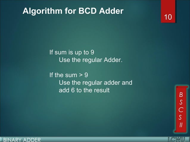 Binary code decimal Adder | PPT