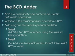 Binary code decimal Adder | PPT