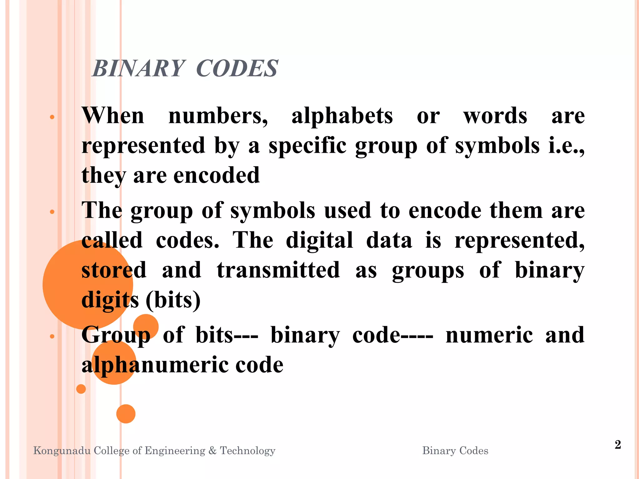 Binary codes | PDF
