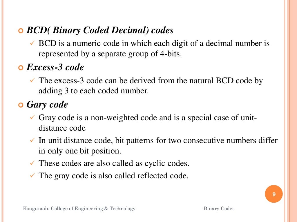 Binary codes