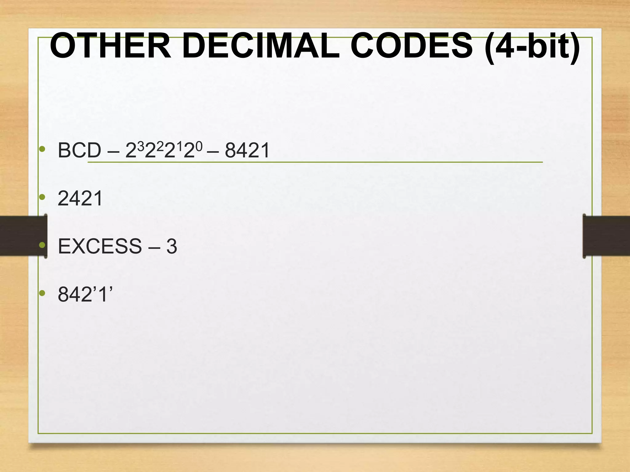 Binary codes | PPT