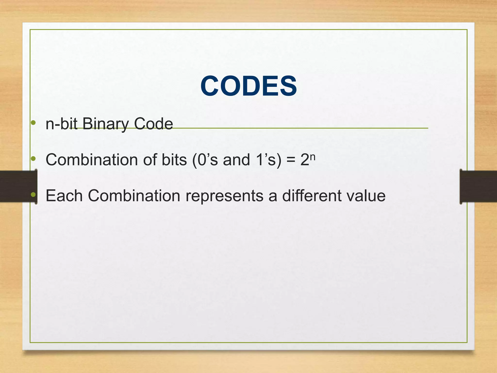 Binary codes | PPT