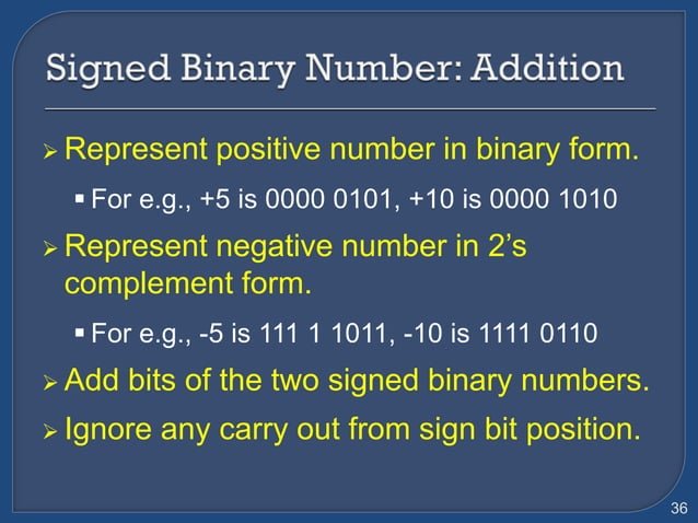 Binaty Arithmetic and Binary coding schemes | PPT