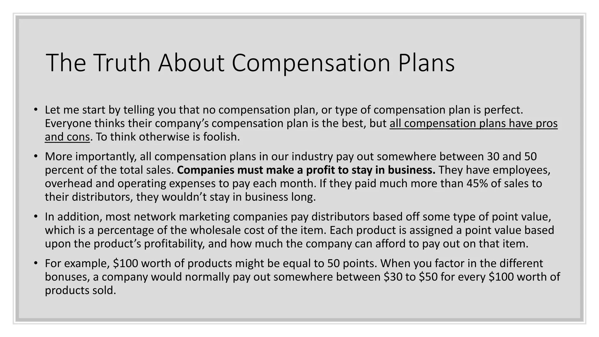 MLM Binary Compensation Plan Overview | PPTX | Business Accounting ...
