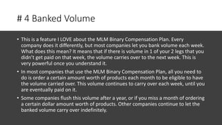 MLM Binary Compensation Plan Overview | PPTX