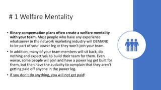 MLM Binary Compensation Plan Overview | PPTX | Business Accounting ...
