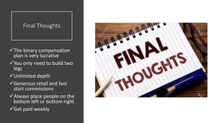 MLM Binary Compensation Plan Overview | PPTX | Business Accounting ...