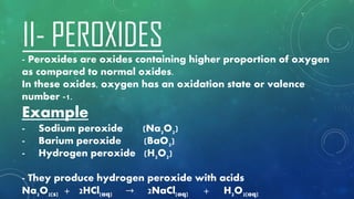 Binary compounds of oxygen | PDF