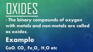 Binary compounds of oxygen | PDF