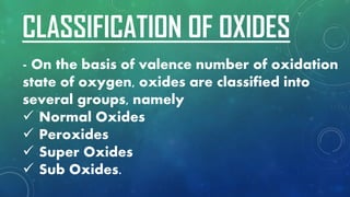 Binary compounds of oxygen | PDF