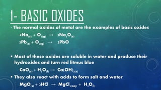 Binary compounds of oxygen | PDF