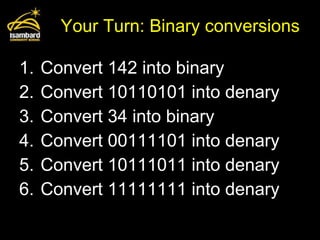 Binary conversion and addition | PPT