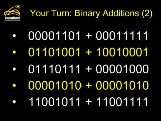 Binary conversion and addition | PPT
