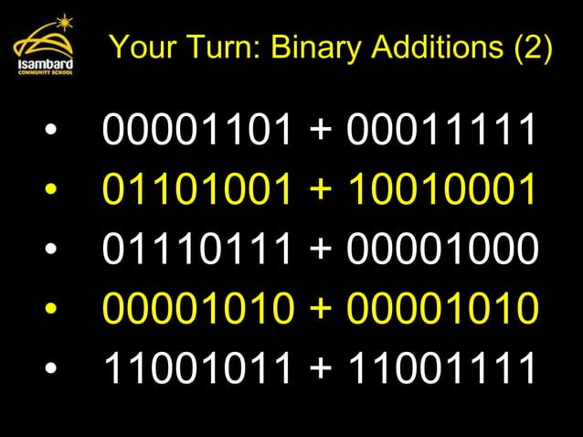 Binary conversion and addition | PPT