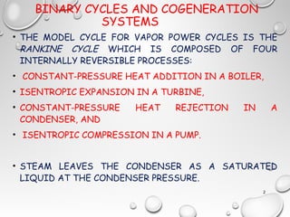 Binary cycle & co generation power plants | PPT