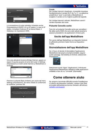 Manuale Verbatim MediaShare Wireless per Android | PDF | Computing ...