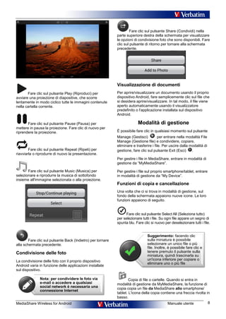 Manuale Verbatim MediaShare Wireless per Android | PDF | Computing ...