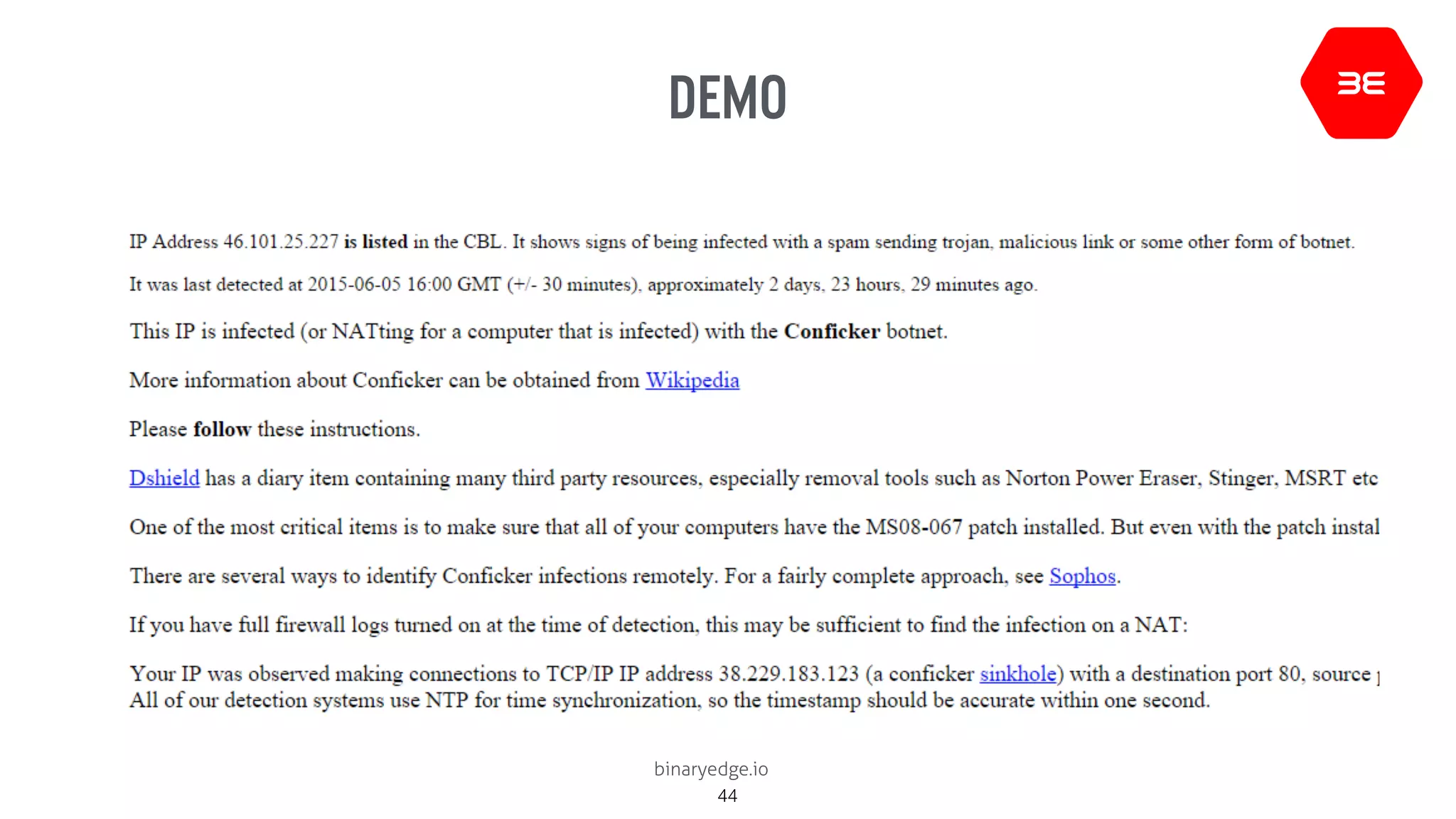BinaryEdge - Security Data Metrics and Measurements at Scale - BSidesLisbon 2015 | PDF