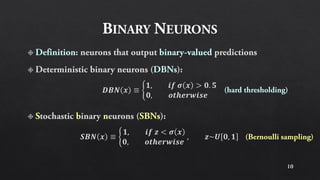 Training Generative Adversarial Networks with Binary Neurons by End-to-end Backpropagation | PPT