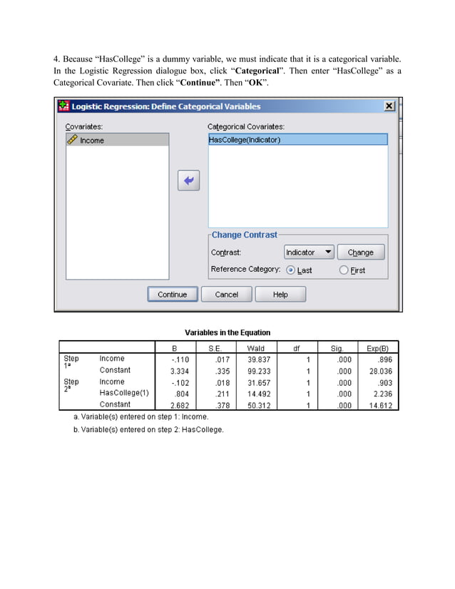 Binary Logistic Regression Example | PDF