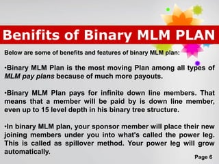 Binary mlm, matrix mlm plan, binary mlm calculator, binary network ...