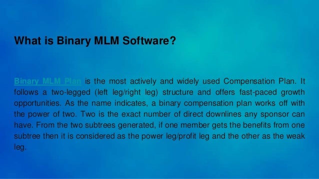 BINARY MLM SOFTWARE. | PPT