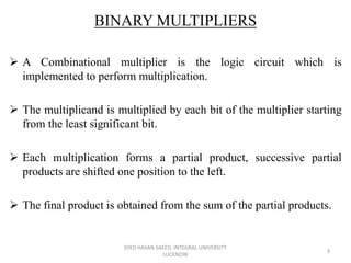 Binary multipliers | PDF