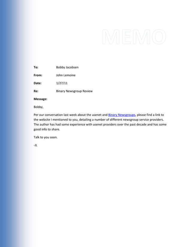 Binary newsgroup server__memo | PDF | Technology & Computing