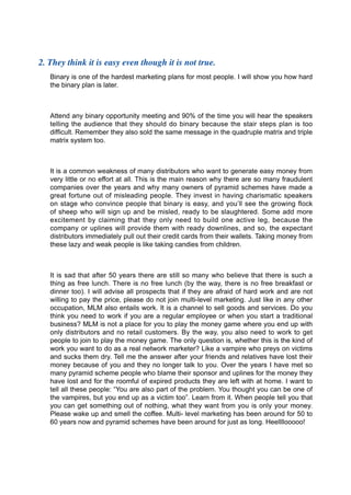 Binary markrting plans | PDF