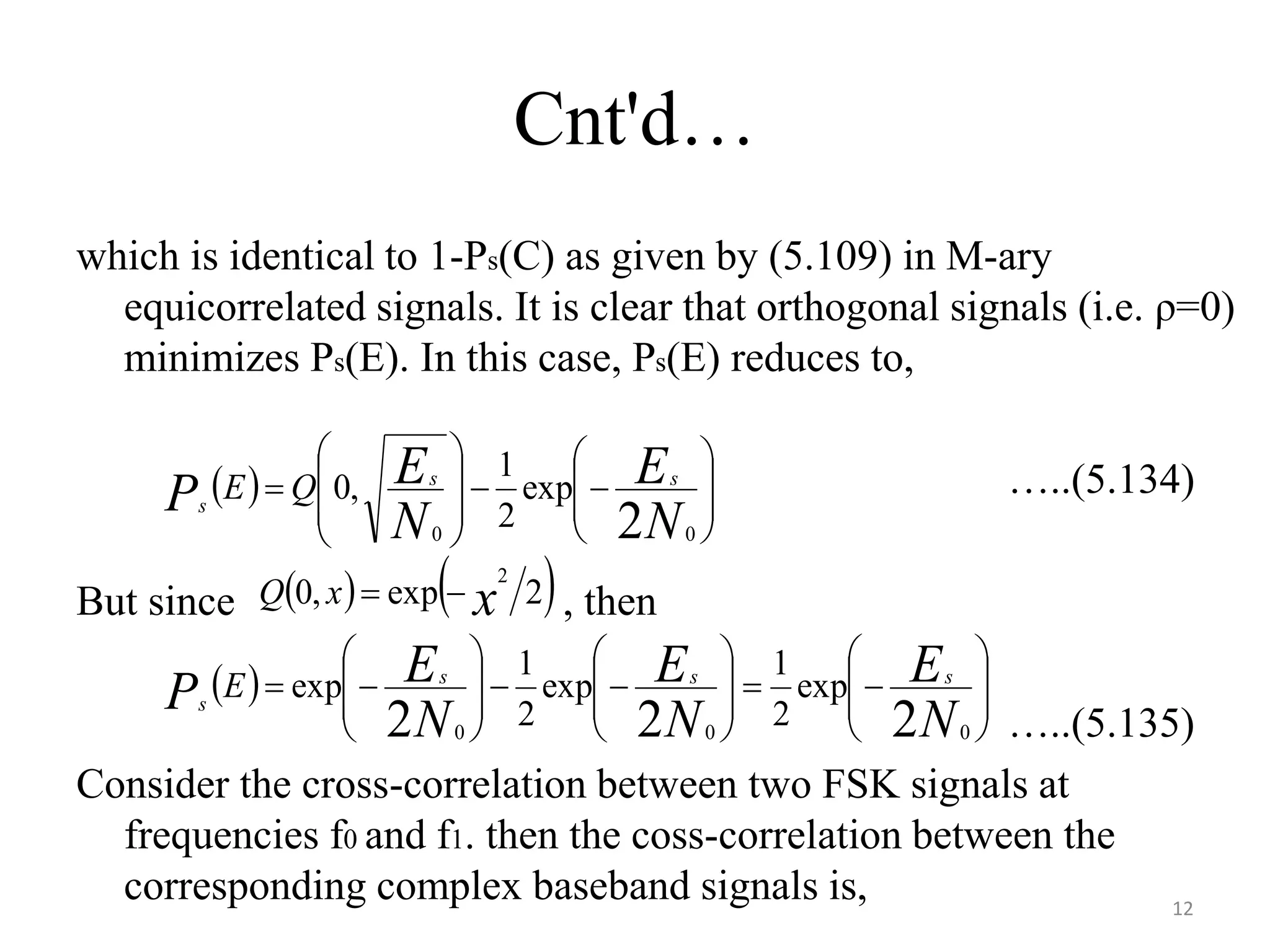 Binary non coherent in random phase channel | PPTX | Physics | Science