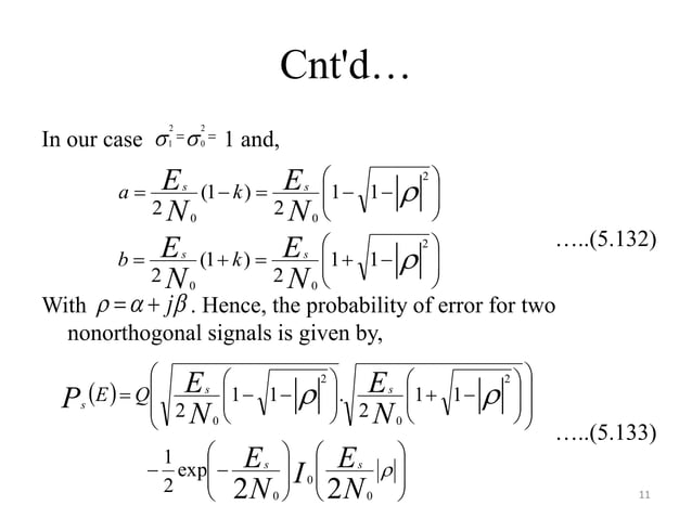 Binary non coherent in random phase channel | PPTX | Physics | Science