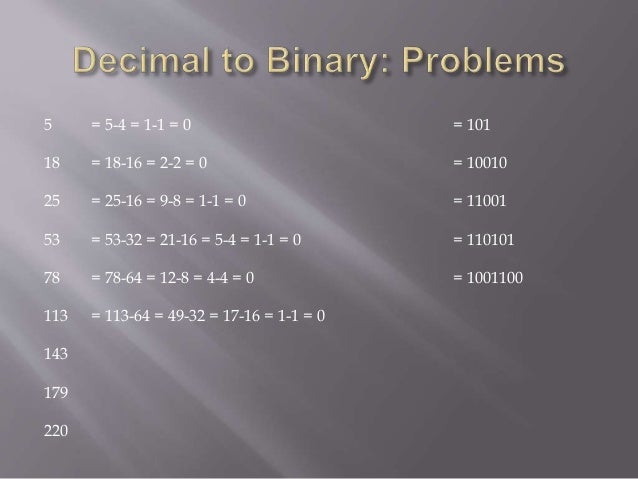 Binary numbers