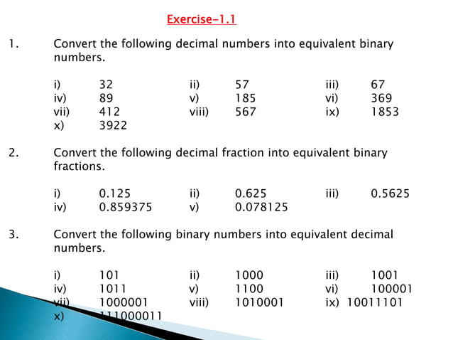 Binary number system | PPTX | Technology & Computing