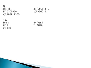 Binary number system | PPTX