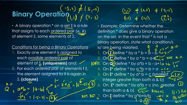Binary Operations and elementary examples | PDF