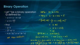 Binary Operations and elementary examples | PDF