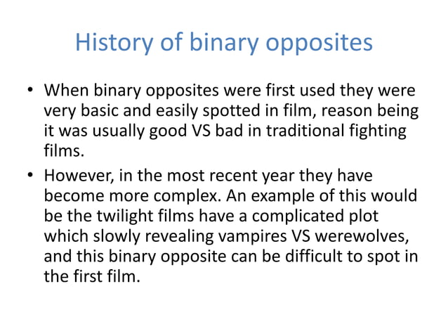 Binary opposition | PPTX