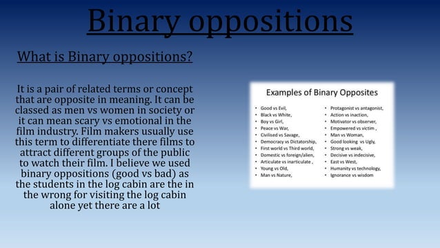 Binary oppositions | PPTX